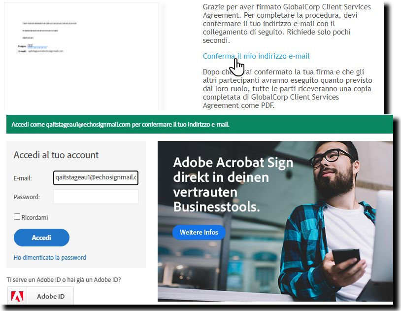 Verifica identità firmatario